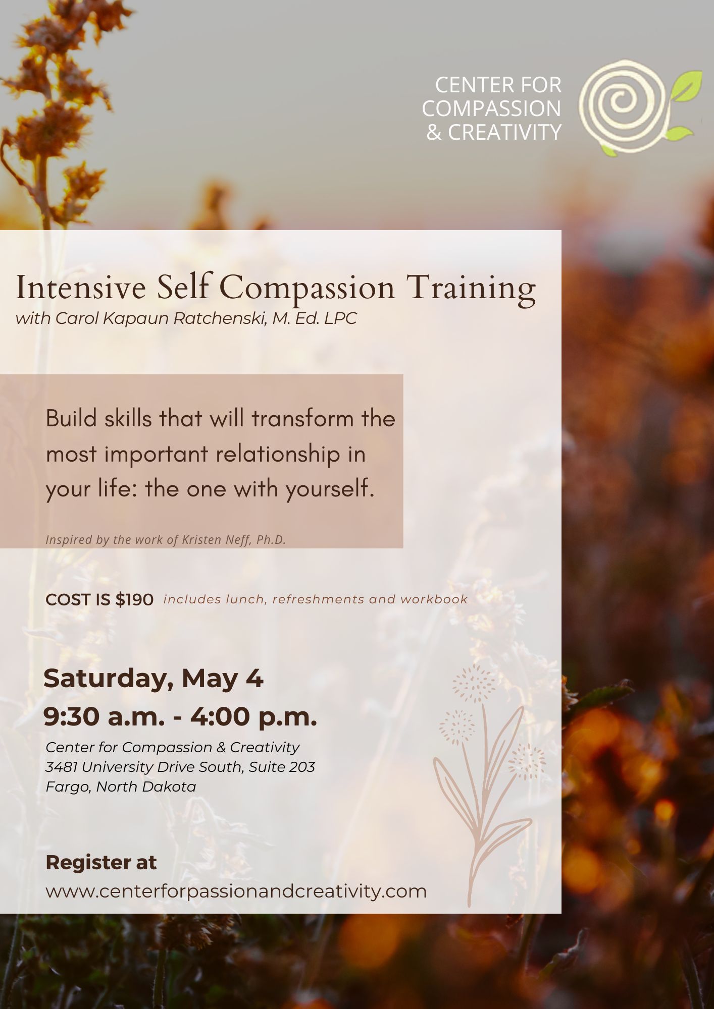 Events & Classes – Center for Compassion and Creativity